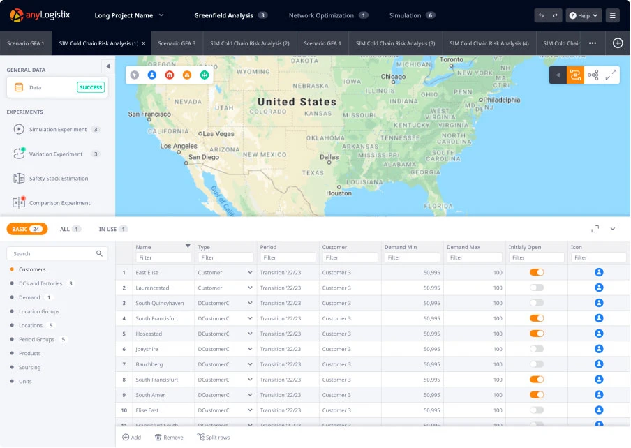 Free supply chain simulation software, anyLogistix